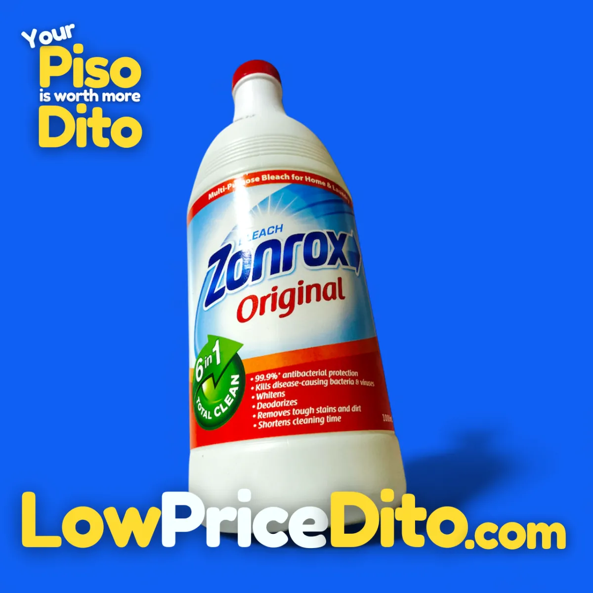 Zonrox Bleach Original 1L - 6 in 1 Total Clean
